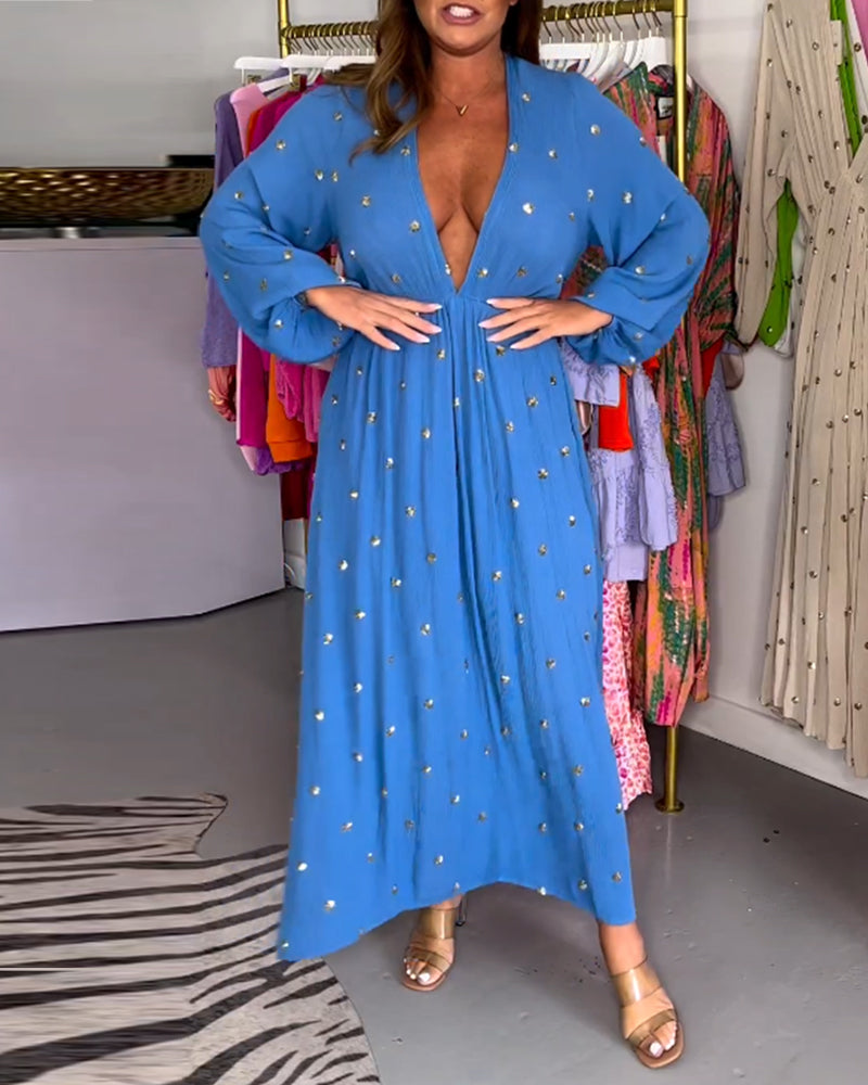 Sexy Deep V Neck Dress Iktops